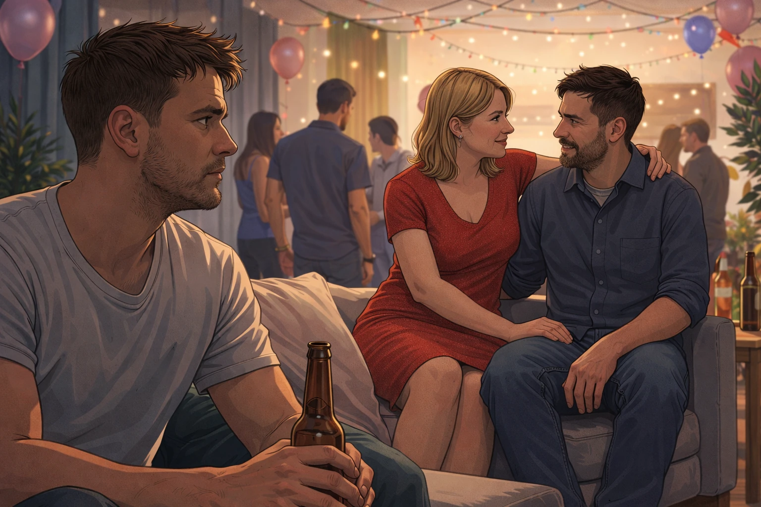 "Wife was all over another guy at her bday party in front of me ...