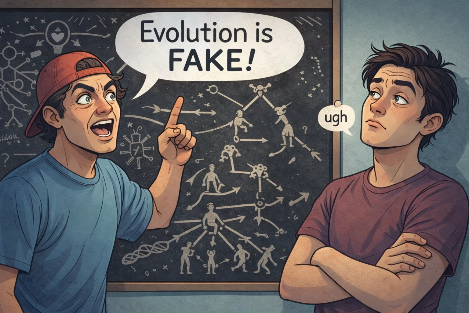 If Evolution Is Real, Why Are There Still Monkeys? - Caveman Circus