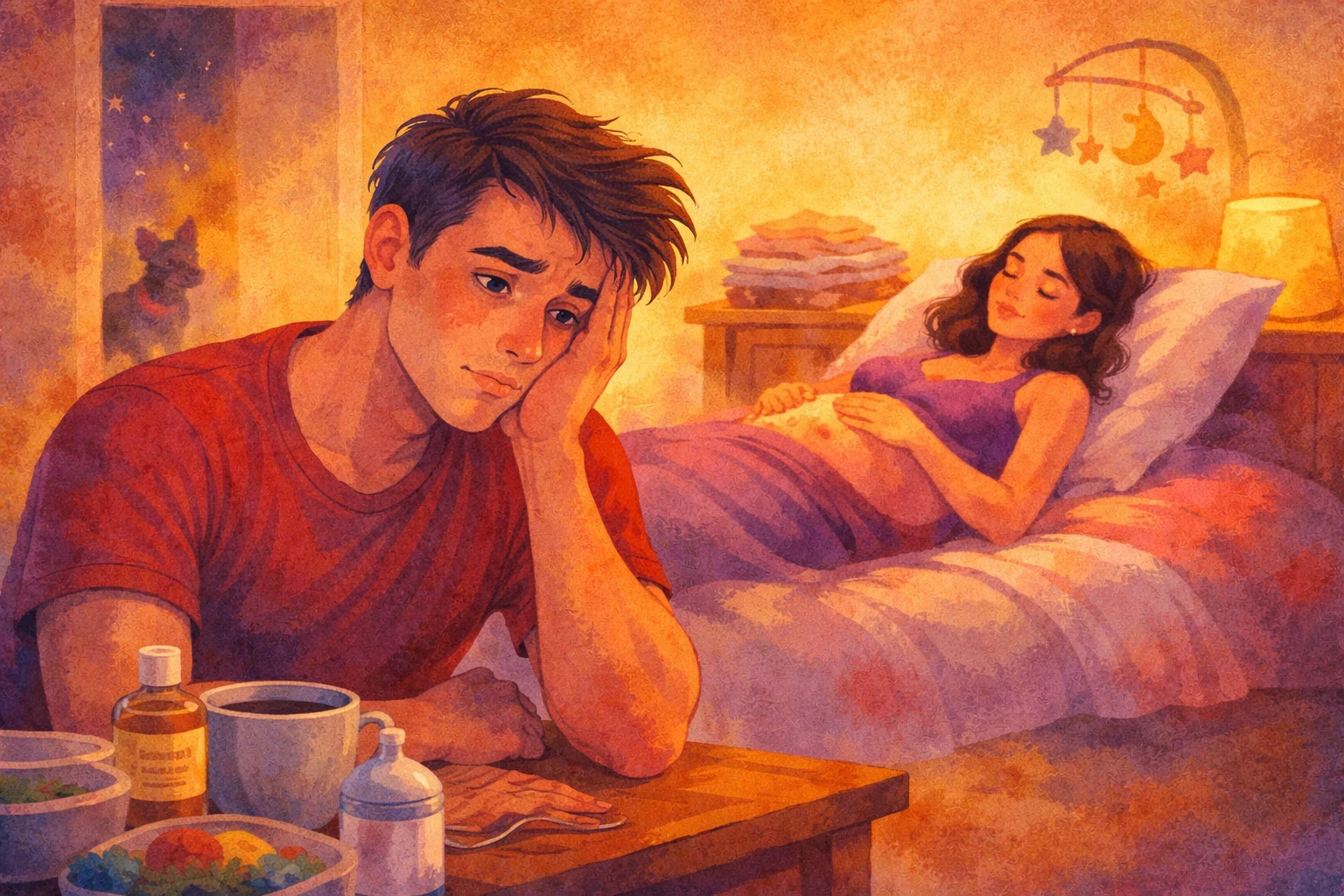 "Wife is 37 weeks and I'm exhausted" - Caveman Circus